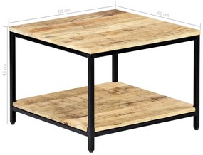 Konferenční stolek 60 x 60 x 45 cm masivní mangovníkové dřevo - Default Title