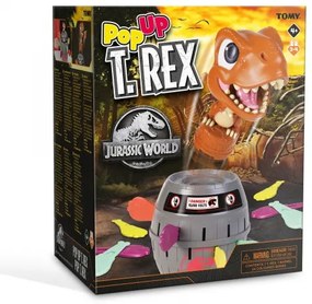 Toomies Jurský svět - Společenská hra Vyskakovací T-Rex Tomy