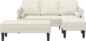 Set pohovek 2 ks Krémová Polyester 3329272