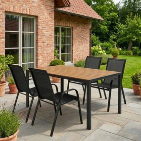 Vikio Venkovní zahradní set 150x90 pro 4 osoby DK302-P přírodní