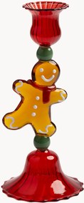 Vánoční svícen z borosilikátového skla Gingerbread