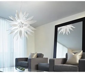 Ideal Lux - LED Lustr na lanku LEAVES 12xG9/3W/230V pr. 80 cm bílá