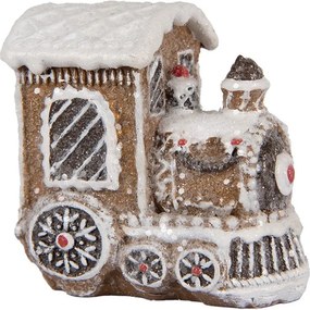 Vánoční dekorace perníková mašinka Gingerbread Train - 5*3*5 cm