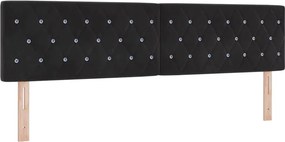 Postel s boxspringem s čelo Černý 200 x 180 cm samet 3341428