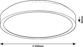 Rabalux Bílé stropní LED svítidlo Samira kulaté 420mm 48W IP44 71259