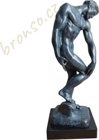 Adam – bronzová socha Rodin, stvoření člověka – umělecká dekorace