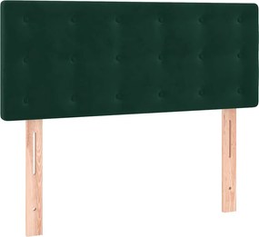 Box spring postel s matrací tmavě zelená 90x190 cm samet 3131174