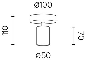 Černé stropní svítidlo Bulb Attack Cero