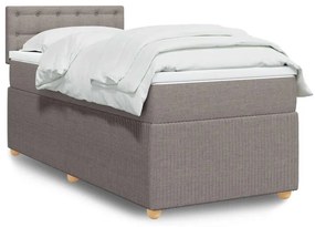 Box spring postel s matrací taupe 80x200 cm textil 3289601