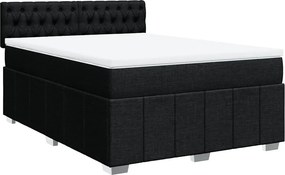 Box spring postel s matrací černá 140 x 190 cm textil 3289372