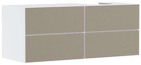Hansgrohe Xevolos E - Umyvadlová skříňka 137x56x55 cm, 4 zásuvky, matná bílá/bronz 54239390