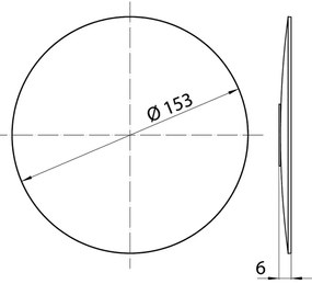 Emco Cosmetic mirrors Pure - Nástěnné holící a kosmetické zrcadlo, nalepovací verze, Ø 153 mm, 7 násobné zvětšování, chrom 109400003