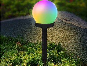 Verk Group 4x rgb solární zahradní kuličková lampa 10 cm