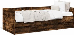 Válenda se zásuvkami bez matrace kouřový dub 90 x 190 cm 3280829