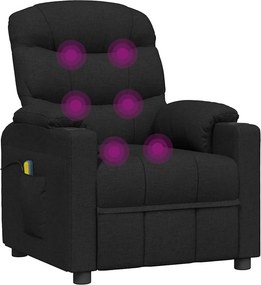 Elektrické masážní křeslo černé textil 3143505