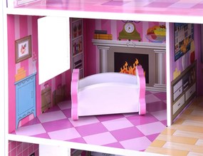 Dřevěný nábytek do domečku pro panenky led světlo ZA4130
