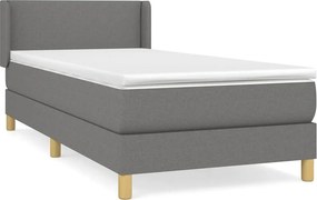 Box spring postel s matrací tmavě šedá 90x200 cm textil 3130082