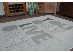 koberec SIZAL FLOORLUX 20272 YOLO stříbro / černý velikost 200x290 cm | krásné koberce cz