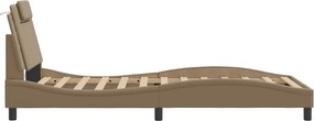 Rám postele Viana bez matrace cappuccino 100x200 cm umělá kůže 3208079