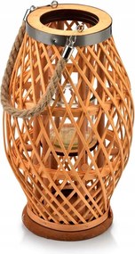 Dekorativní proutěný lampion Lucie Natural 35 cm
