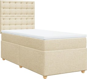 Box spring postel s matrací krémová 80 x 200 cm textil 3293426