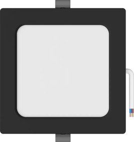 Mexen LDRR, LED stropní svítidlo pro zapuštění 14 x 14 cm, 9W, studená - 6500K, 720 lm, černá - L211-014-0965-70