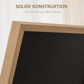 HOMCOM celotělové zrcadlo s podstavcem, volně stojící, 40 cm x 150 cm, přírodní
