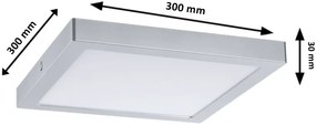 Paulmann 70982 Abia, stropní LED svítidlo, 22W 2700K, matný chrom, 30x30cm