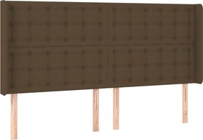 Box spring postel s matrací a LED tmavě hnědá 180x200 cm textil 3138656