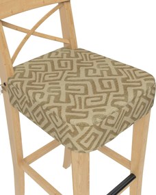 Sedák na židli IKEA Ingolf - barová barva béžová látka pletený vzor, vzorované