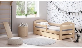 Dřevěná dětská postel Wiola II 180 x 90 cm Borovice Borovice Jedna zásuvka Odnímatelná zábrana