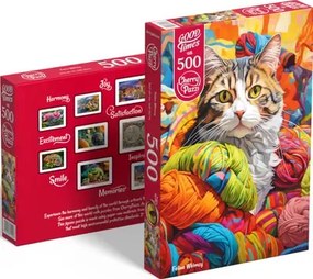 CHERRY PAZZI Puzzle Kočičí vrtochy / 500 dílků