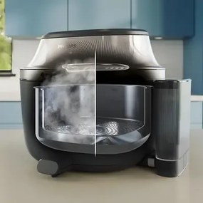 Philips NA543/00 černo-zlatá / Horkovzdušná fritéza / 2000 W / objem 7