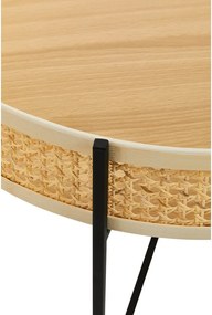 Ratanový kulatý konferenční stolek v přírodní barvě ø 60 cm Depok – Premier Housewares