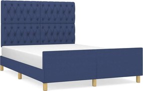 Rám postele bez matrace modrý 140 x 190 cm textil 3125298