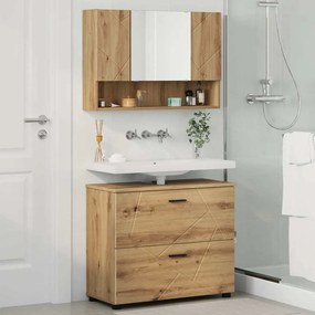 Sada koupelnového nábytku 2 ks Artisanový dub 76,5 x 35 x 64 cm 3393022