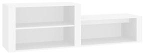 Botník bílý 150 x 35 x 45 cm kompozitní dřevo - Default Title