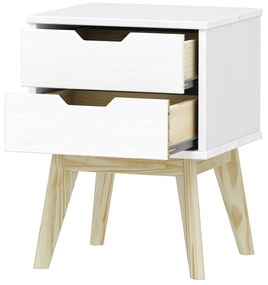 IDEA Noční stolek 2 zásuvky BONITO bílý lak