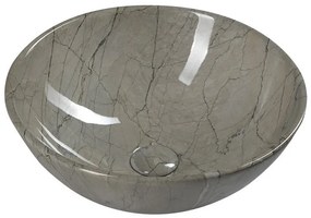 Sapho DALMA keramické umyvadlo na desku, Ø 42 cm, grigio - MM113