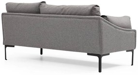 Designová rohová sedačka Pallavi 255 cm šedá - pravá