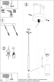 Sollux Lighting Závěsné svítidlo WEZYR 1 černé