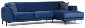 Designová sedačka Haylia 287 cm modrá - pravá
