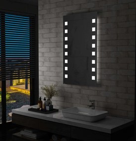 vidaXL Koupelnové nástěnné zrcadlo s LED osvětlením 60 x 100 cm [144701]
