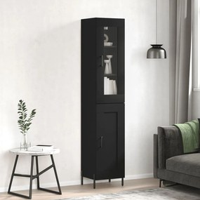 Skříň highboard černá 34,5 x 34 x 180 cm kompozitní dřevo - Default Title