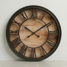 Nástěnné hodiny ARON v industriálním stylu, Ø 39 cm