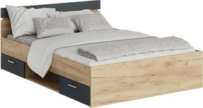 Postel MICHIGAN NEW 140x200, dub artisan/grafit Kondela 0000373278
