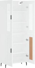 Skříň highboard bílá 69,5 x 34 x 180 cm kompozitní dřevo 3198353