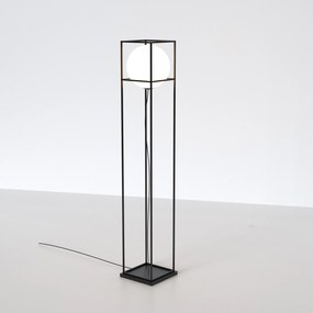 Mantra 7613 Desigual, moderní stojací lampa 1xE27, černý kov/sklo, výška 168cm