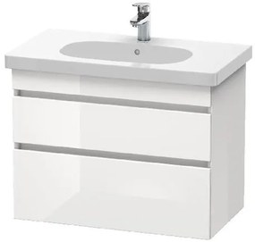 Duravit DuraStyle - Umyvadlová skříňka 61x80x45 cm, 2 zásuvky, lesklá bílá DS648402222