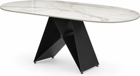 Jídelní stůl CALACATTA IMPERIALE – 201,5 × 90 cm, keramická deska 12 mm